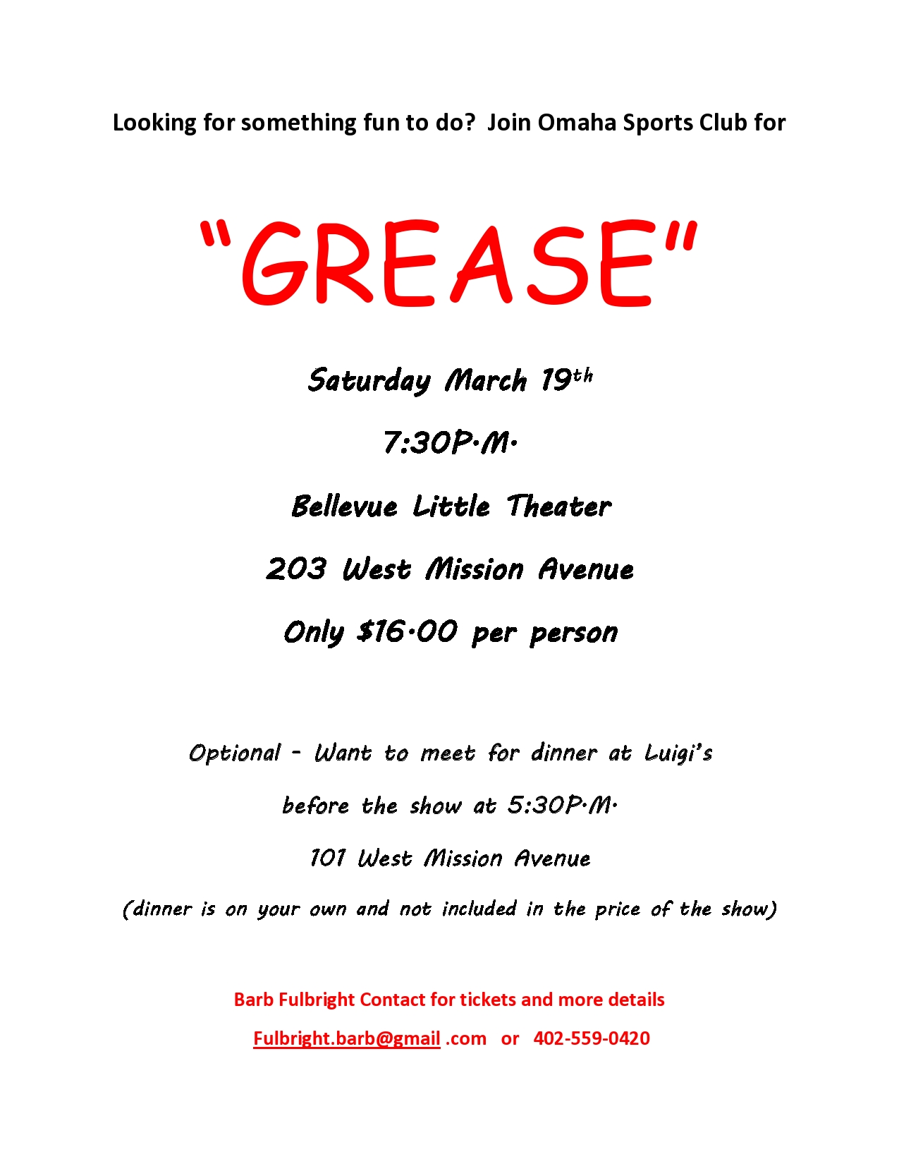 Events for August 2025 – Omaha Sports Club